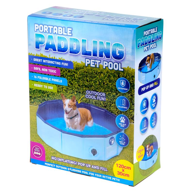 Pet Pool Portable 120cm x 30cm Blue