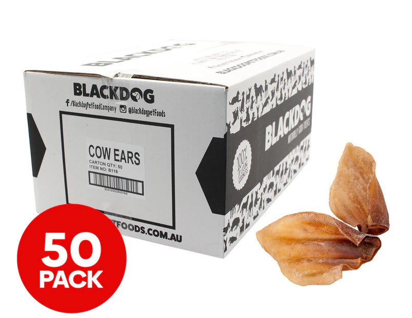 Blackdog Cow Ear Bulk Box 50 | Jimi's Hardware Hub