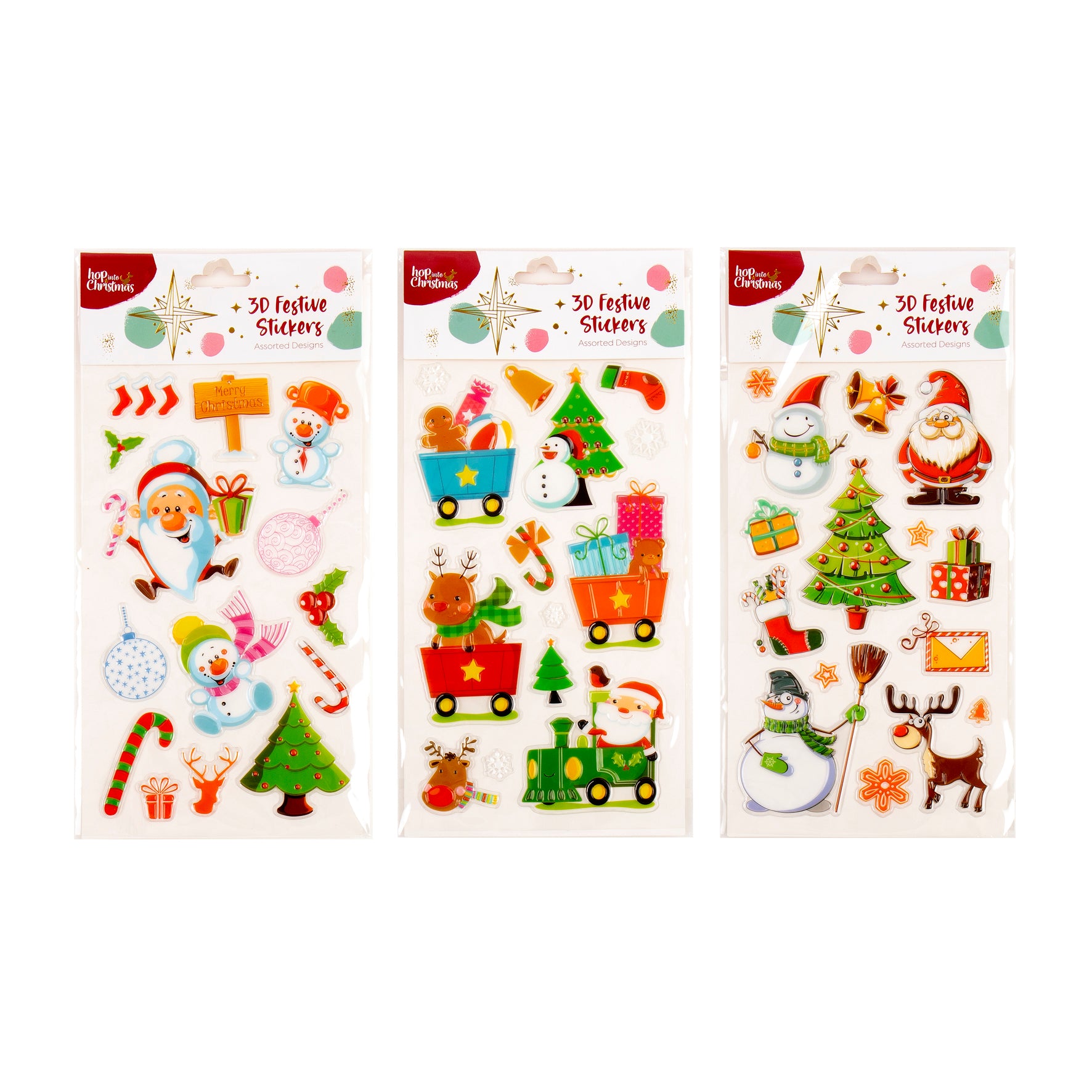 Stickers Xmas 3D Asst Designs