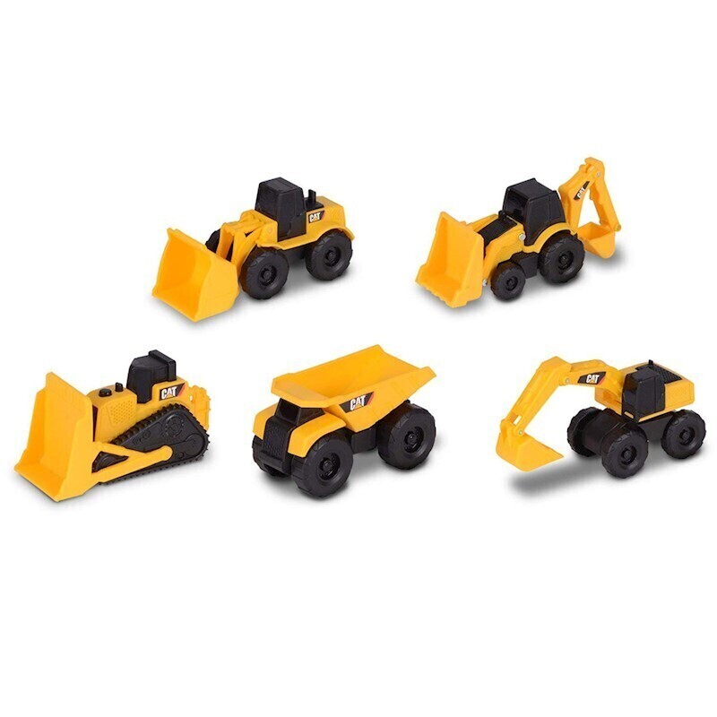 CAT Mini Machines 5 Pack – Construction Vehicle Toy Set (Ages 3+)