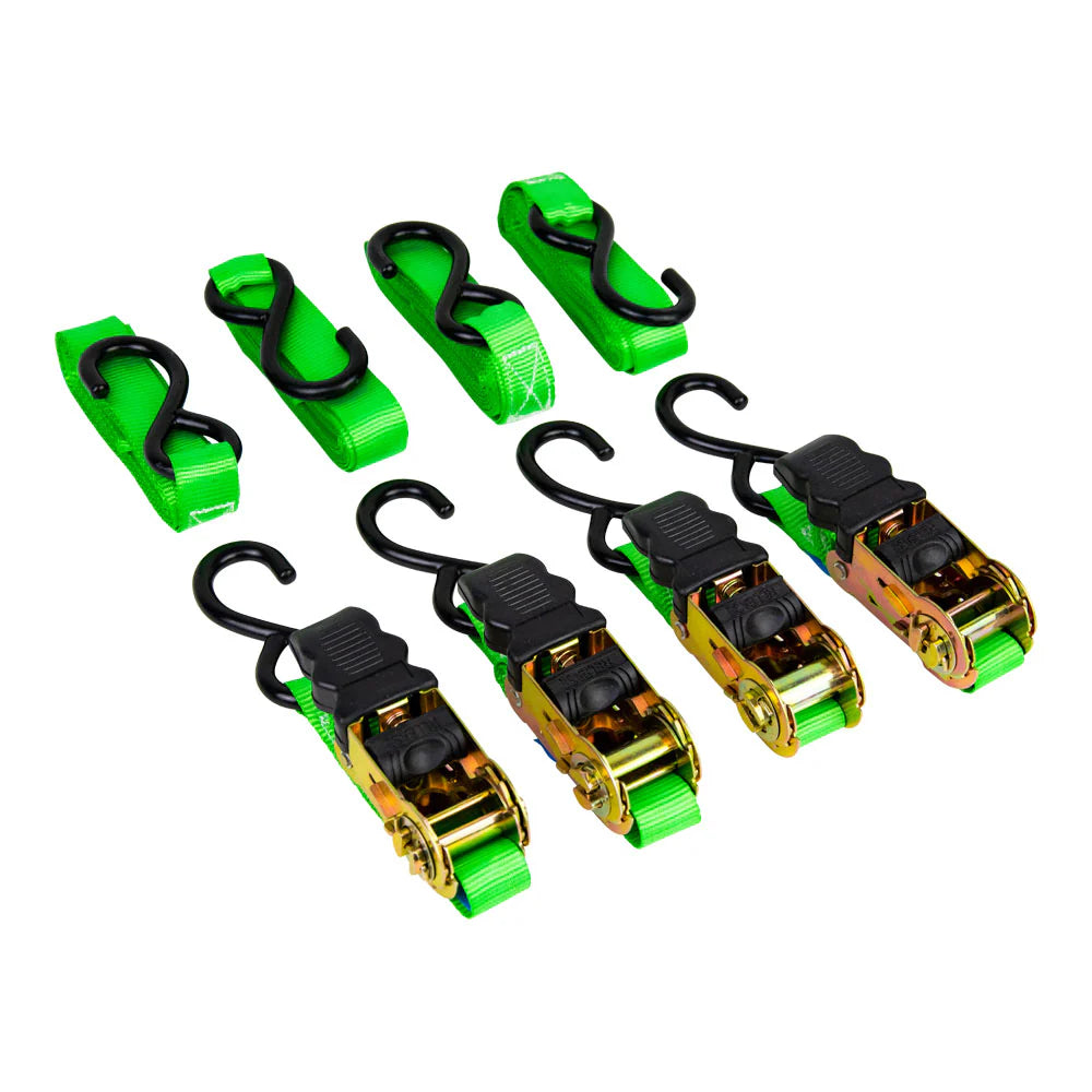 MONKEY GRIP Ratchet Tie Down 4m x 25mm 300kg (4pce) | Jimi's Hardware Hub