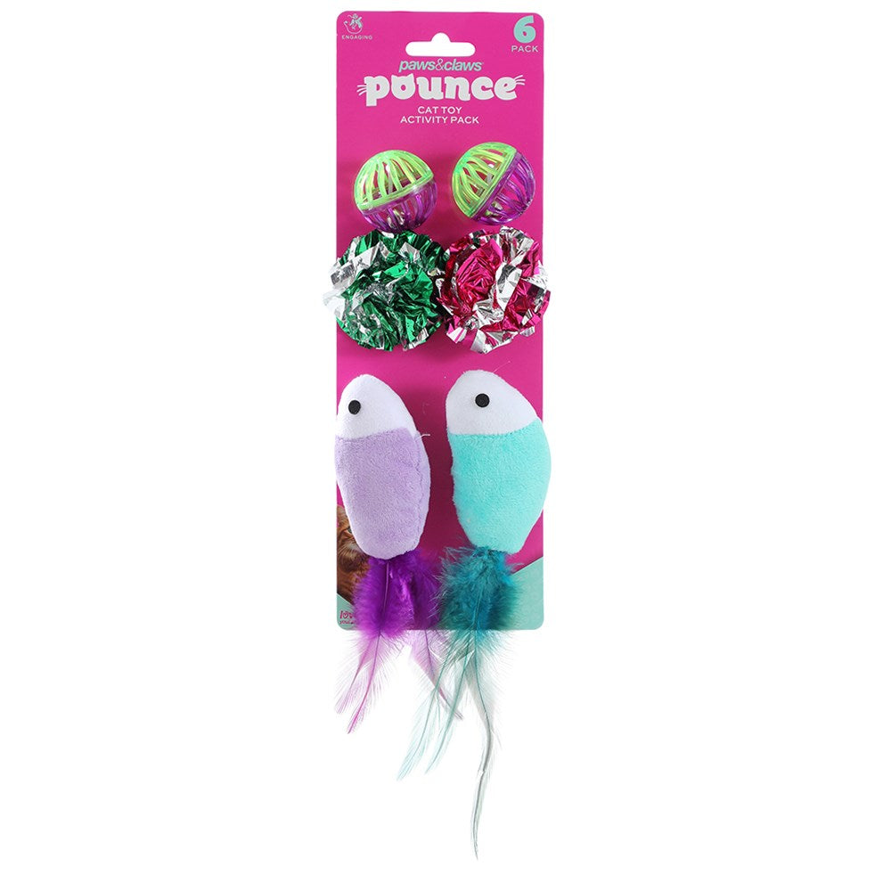 Pounce Cat Toy Activity Pack – 6 Pack