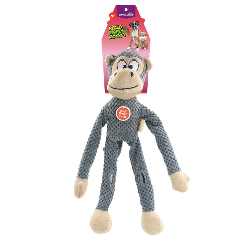 Really Ropey Monkey Dog Toy – Grey (38cm)