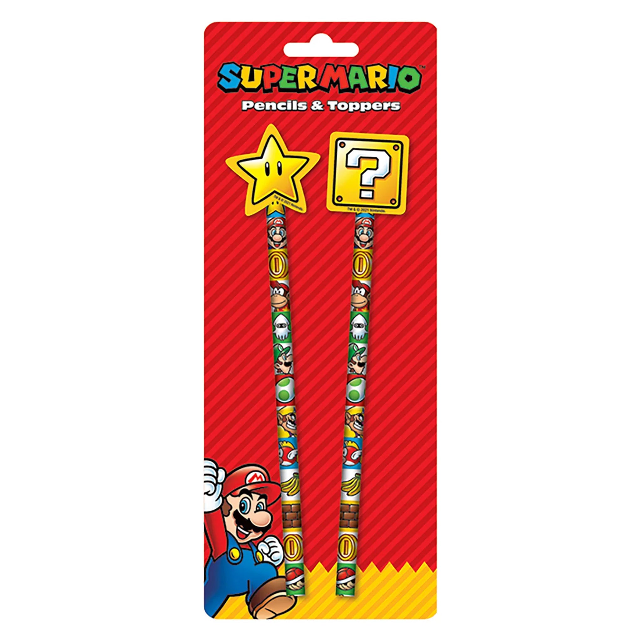 Super Mario™ 2 Pencil Set with Eraser Toppers