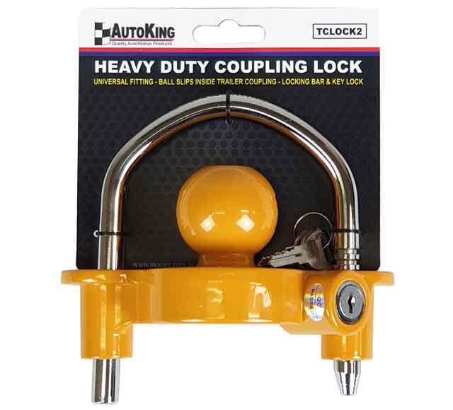 AUTOKING Trailer Coupling Lock – Yellow (With Keys)