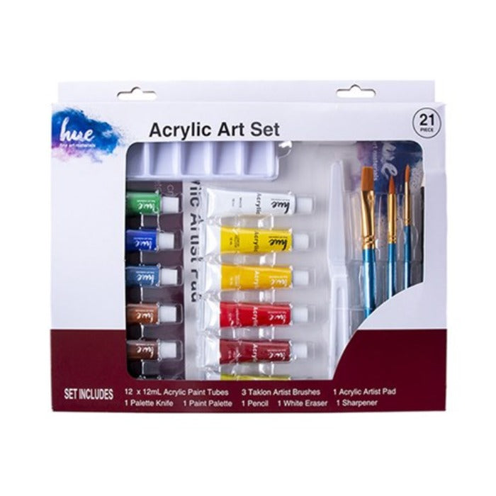 Acrylic Paint Set 21 Piece FSC Mix
